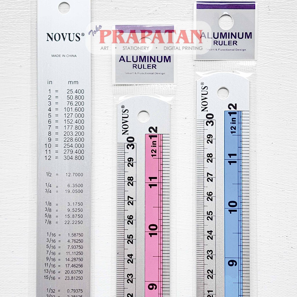 Jual Penggaris Alumunium Novus 30cm | Alumunium Ruler | Shopee Indonesia