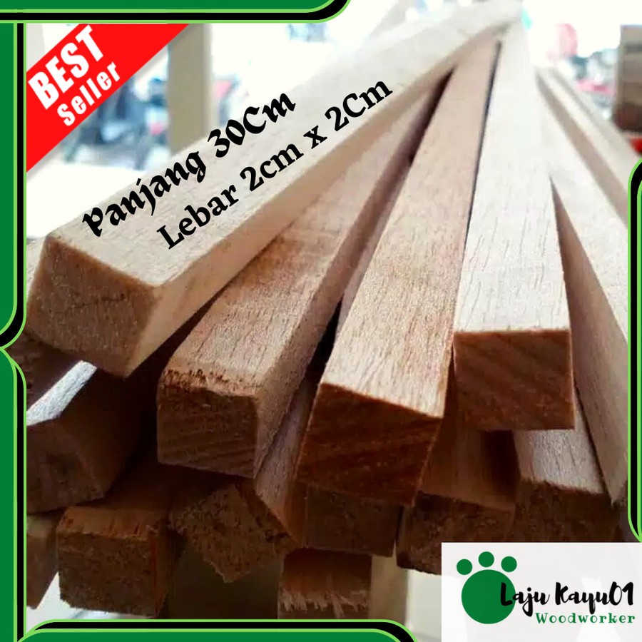Jual Kayu Balsa Stick Balok Kayu Kaso Mini Wood Pinus 30Cm Belimas89 ...