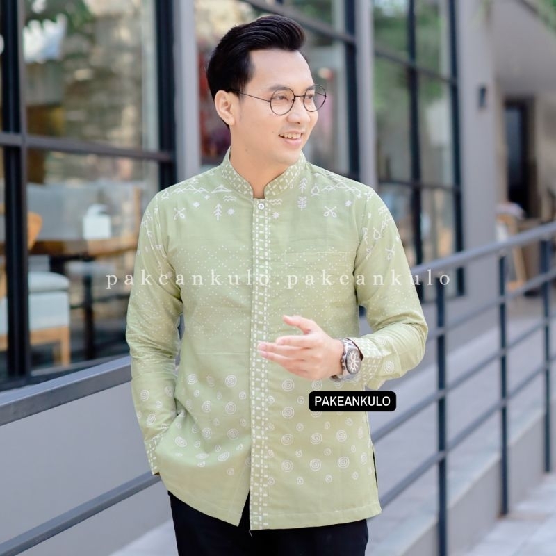 Jual PAKEANKULO Koko Batik Premium Pria Slimfit Motif RAFANZA ALFATH ...