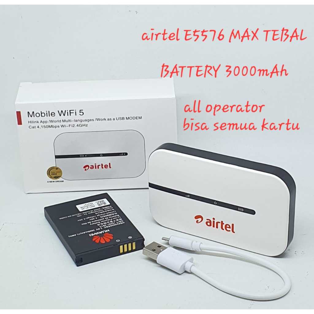 Jual MODEM WIFI E5576 AIRTEL MIFI 4G LTE UNLOCK ALL OPERATOR MOBILE ...