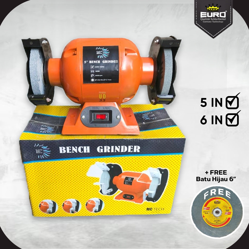 Jual Mesin Gerinda Duduk 5 & 6 Inch/ Bench Grinder Duduk 5" 6" MC Tech ...