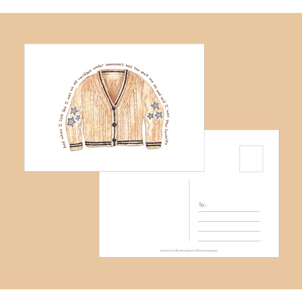 Jual STAMP AND PAPERS Taylor Swift Postcard / Kartu Pos Ilustrasi ...