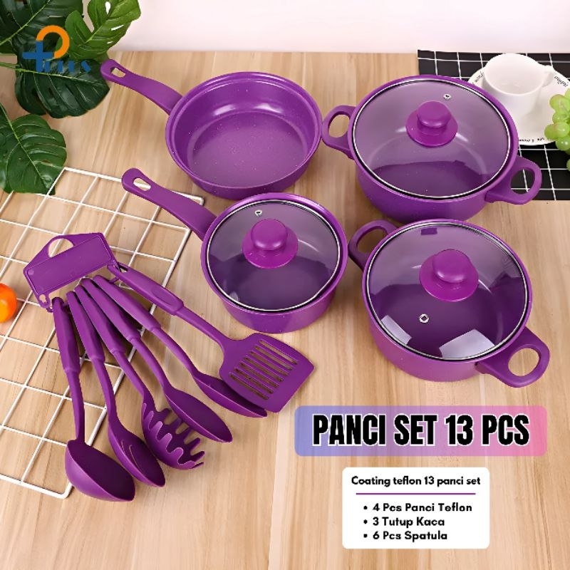 Jual Cookware Panci Set Wajan Penggorengan Spatula Set Isi 13Pcs 1 Set Frypan Saucepan | Shopee ...