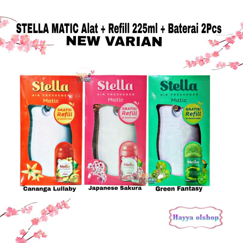 Jual STELLA MATIC ALAT + REFIL ( FRE BATERAI 2PC ) | Shopee Indonesia