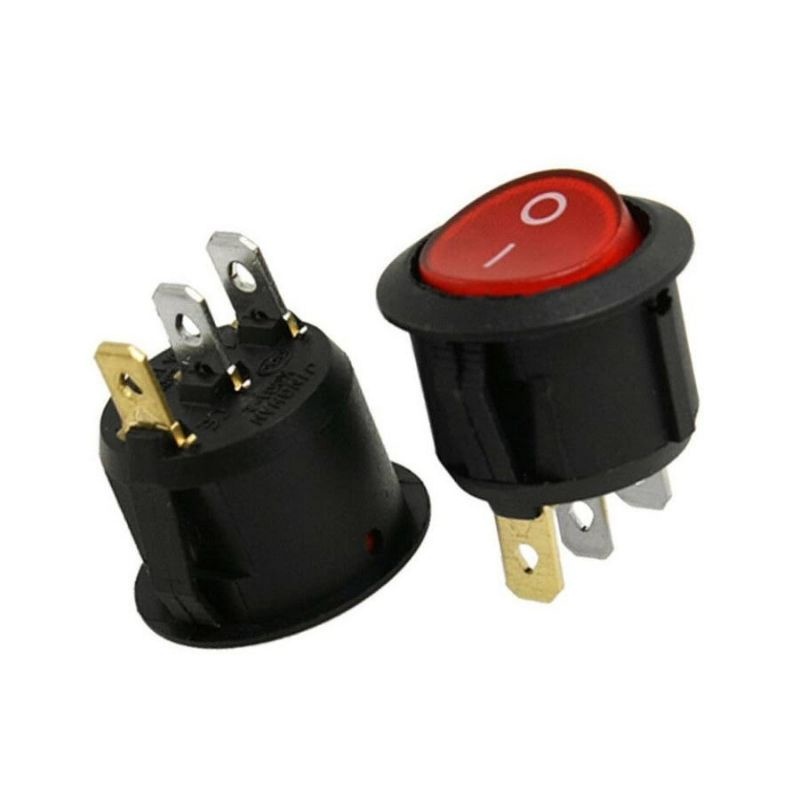Jual Saklar Power Switch Tombol ON OFF Bulat Roker Rocker Besar 3 Pin ...