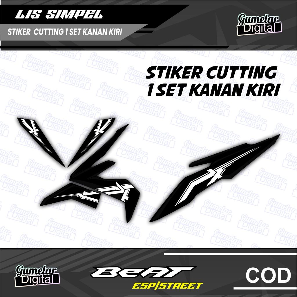 Jual CUTTING STICKER HONDA BEAT ESP BEAT STREET LIST SIMPEL 01 | Shopee ...