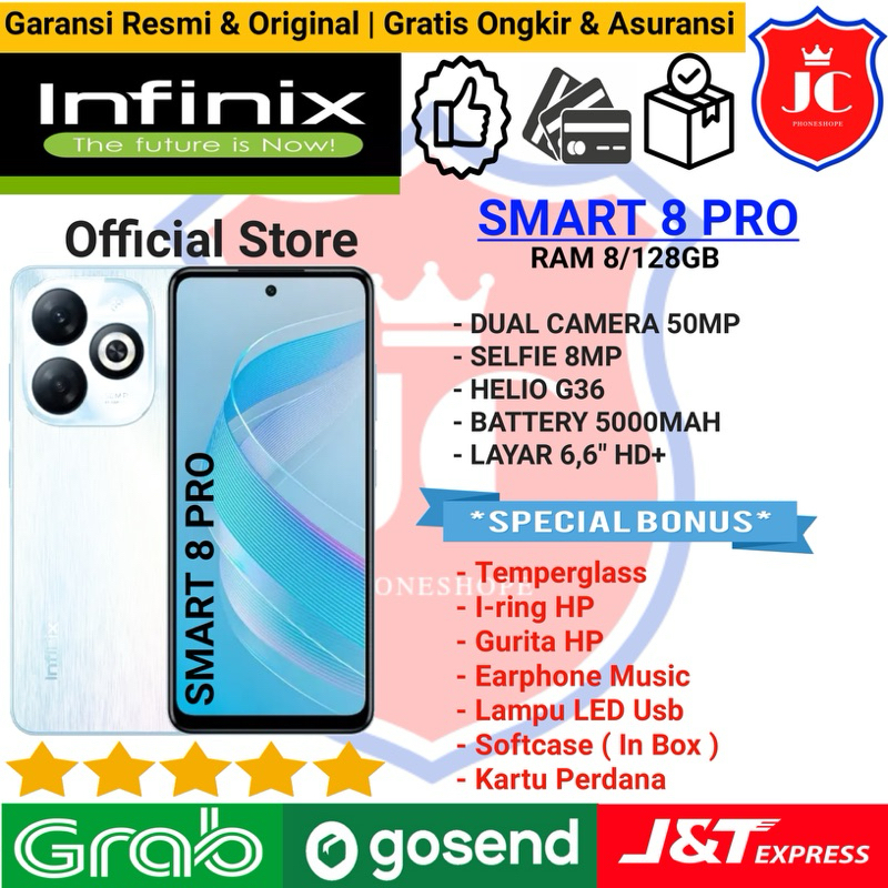 Jual INFINIX SMART 8 PRO RAM 8/128GB GARANSI RESMI INFINIX INDONESIA | Shopee Indonesia