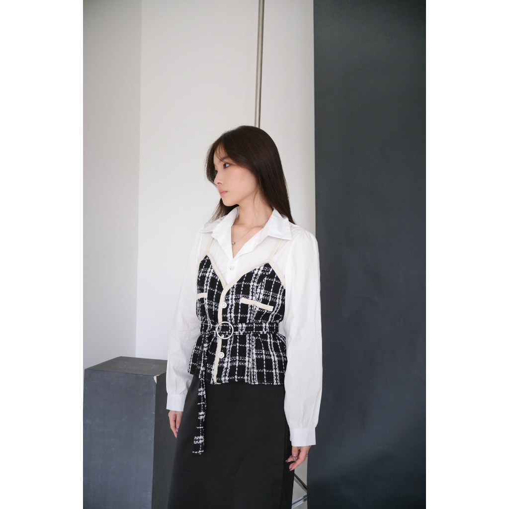 Jual ROUX - Angel Tweed Top | Shopee Indonesia