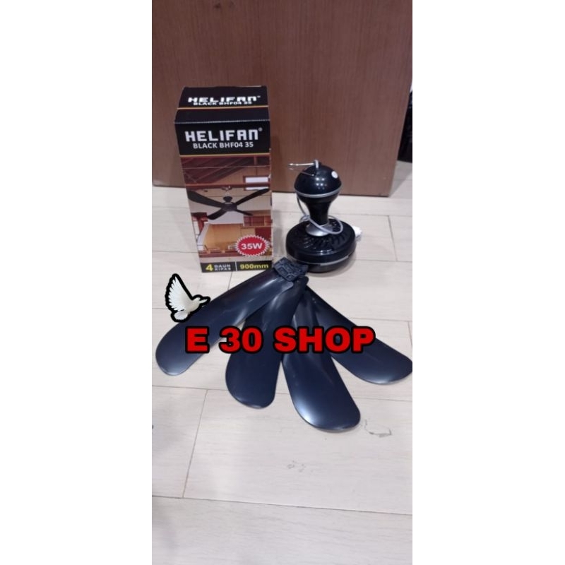 Jual Kipas Gantung Helifan 35 Watt 4 Baling Warna Black/Hitam BHF04 35 ...