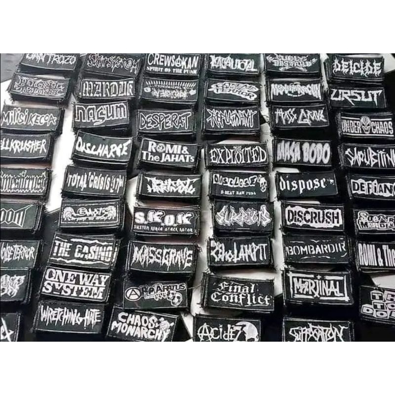 Jual Emblem Band Punk / 1,Paket Isi 12,Pcs Emblem | Shopee Indonesia