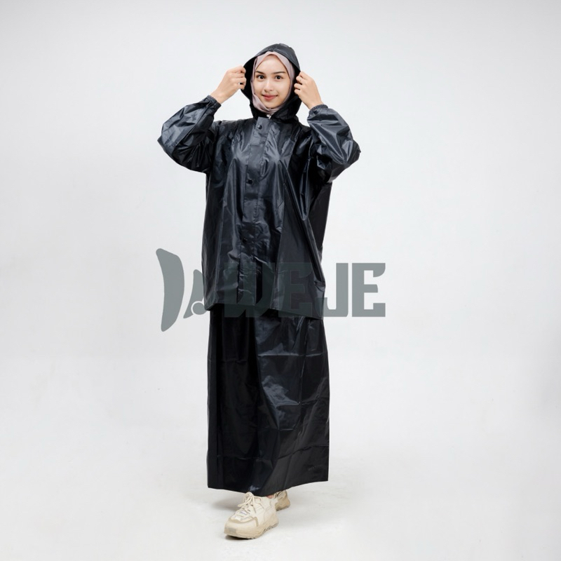 Jual Jas Hujan Setelan Rok wanita Bahan Parasut Ballon | Shopee Indonesia
