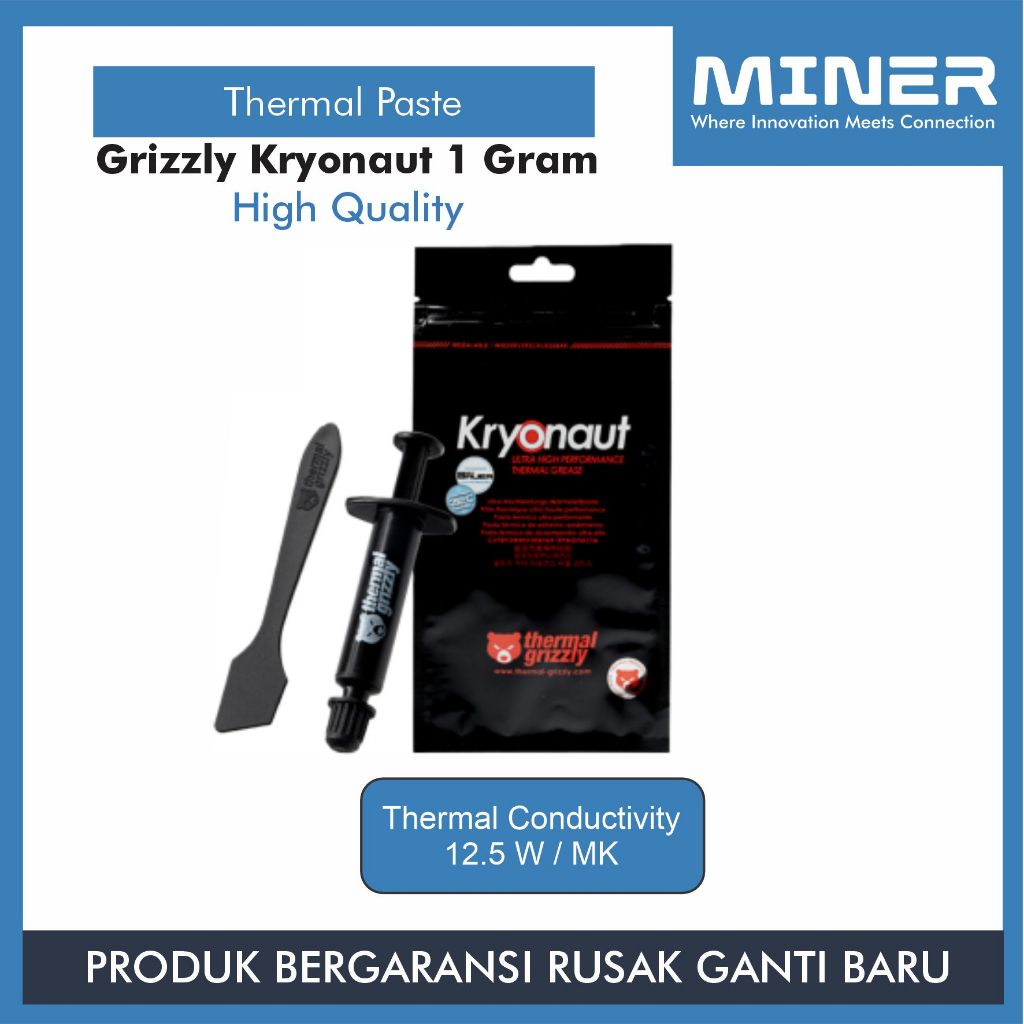 Jual MINER Thermal Paste Grizzly Kryonaut 1 Gram Original Kualitas ...