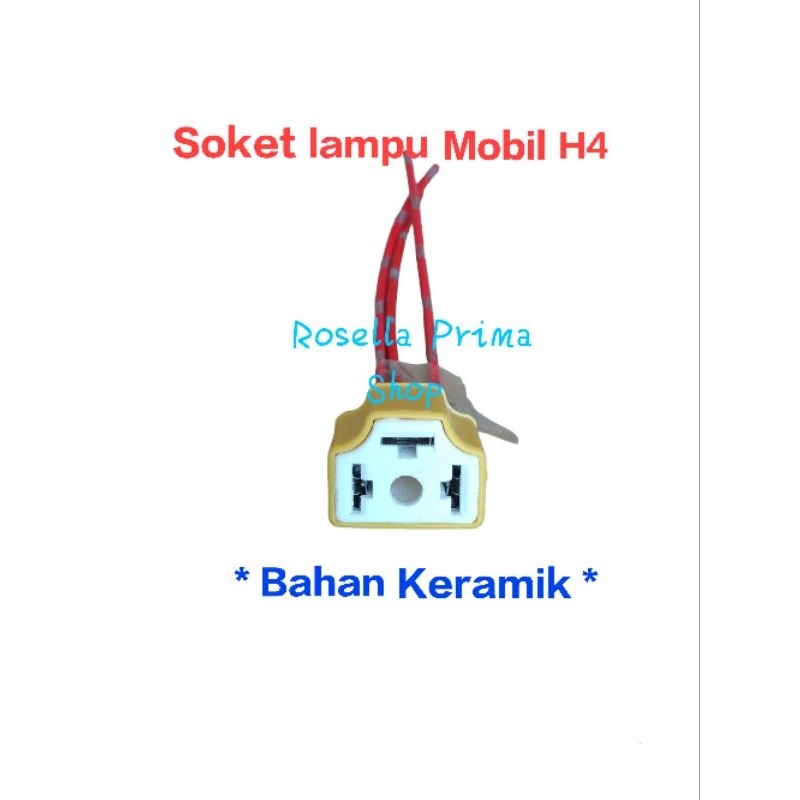 Jual Socket/Soket Lampu Besar Mobil H4 Bahan Keramik Tahan Panas ...