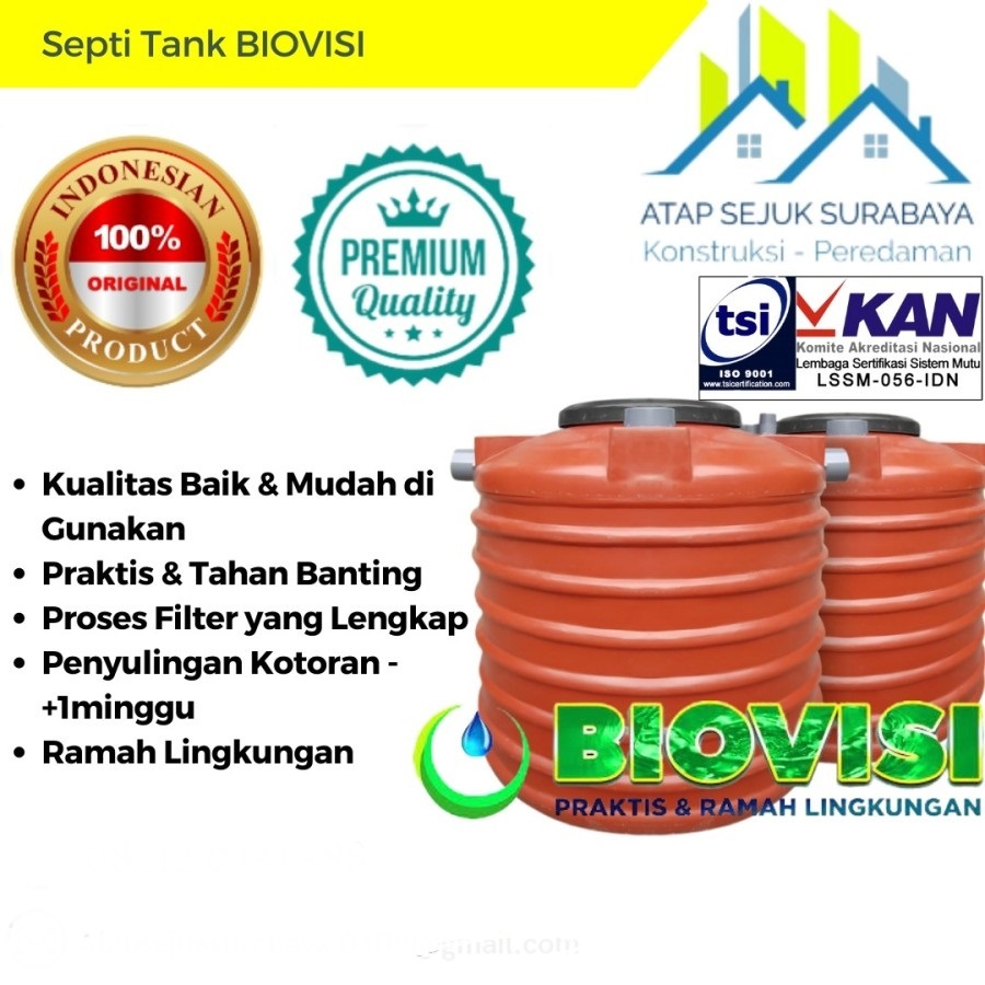 Jual Septic Tank Biovisi / Septi tank Ramah Lingkungan BV800 - 2000 ...