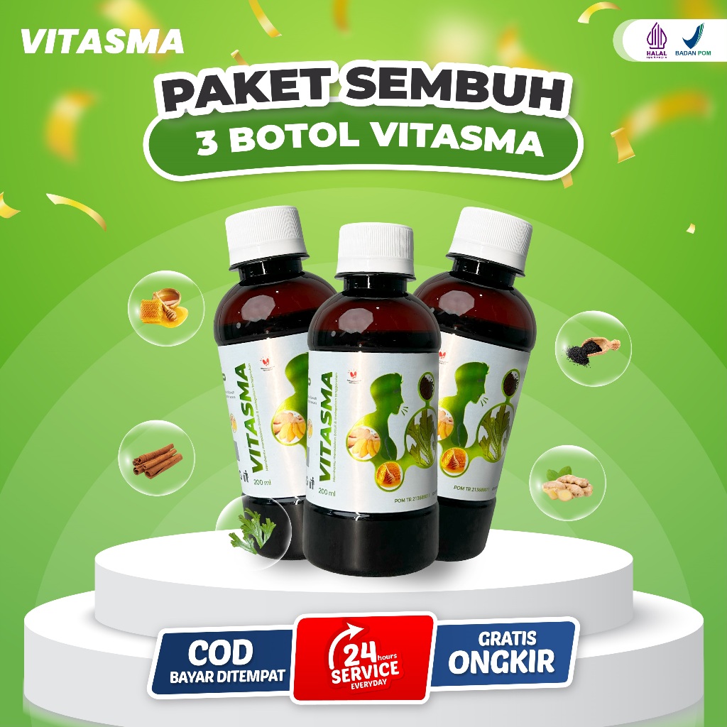Jual Vitasma Paket 3 Botol - Madu Herbal Obat Batuk Asma Sakit ...