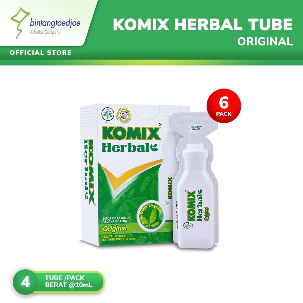 Jual Komix Herbal Original Tube 6 Pack (24 Tube) | Shopee Indonesia