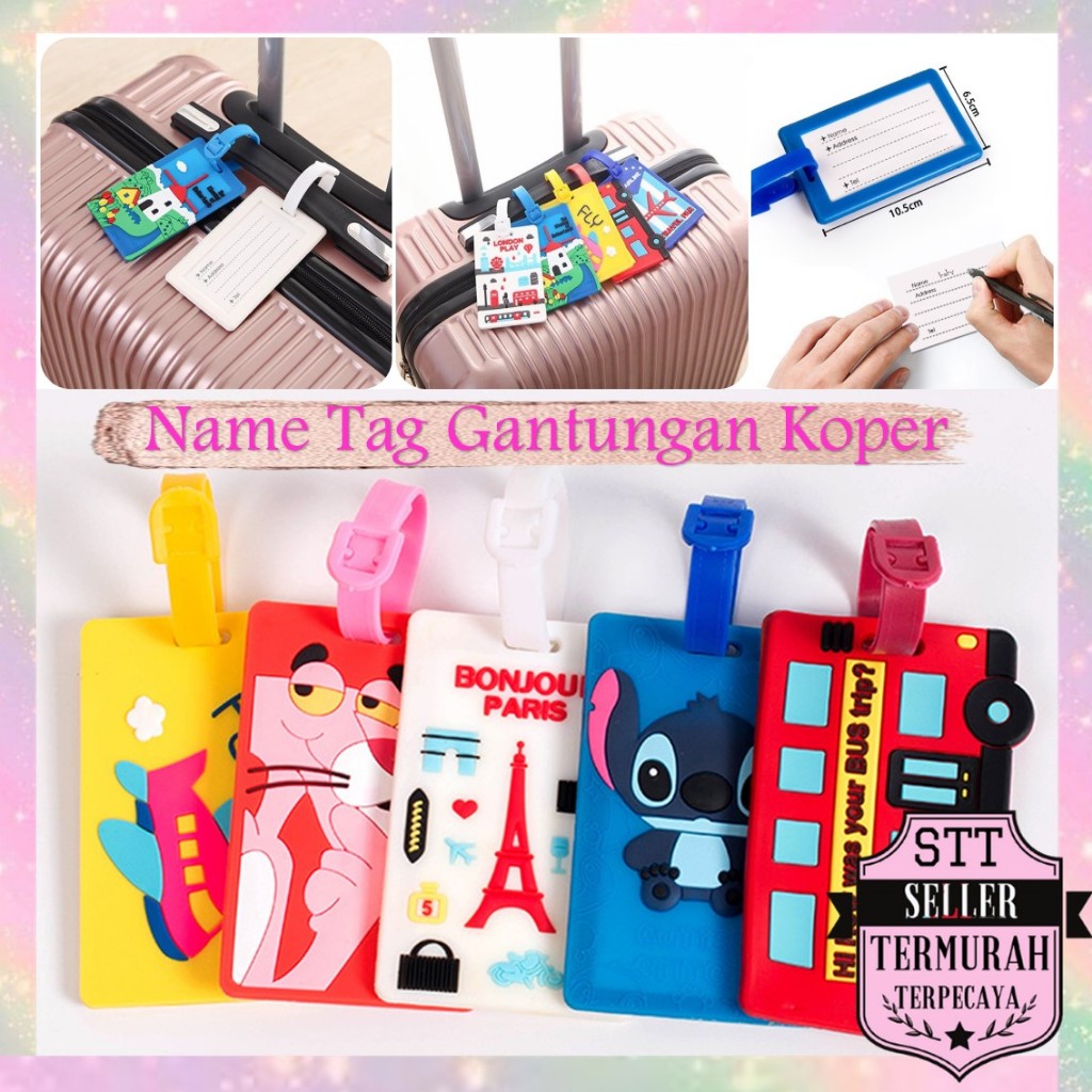 Jual STT Name Tag Gantungan Koper Motif Lucu Bahan Silikon Luggage Tag ...
