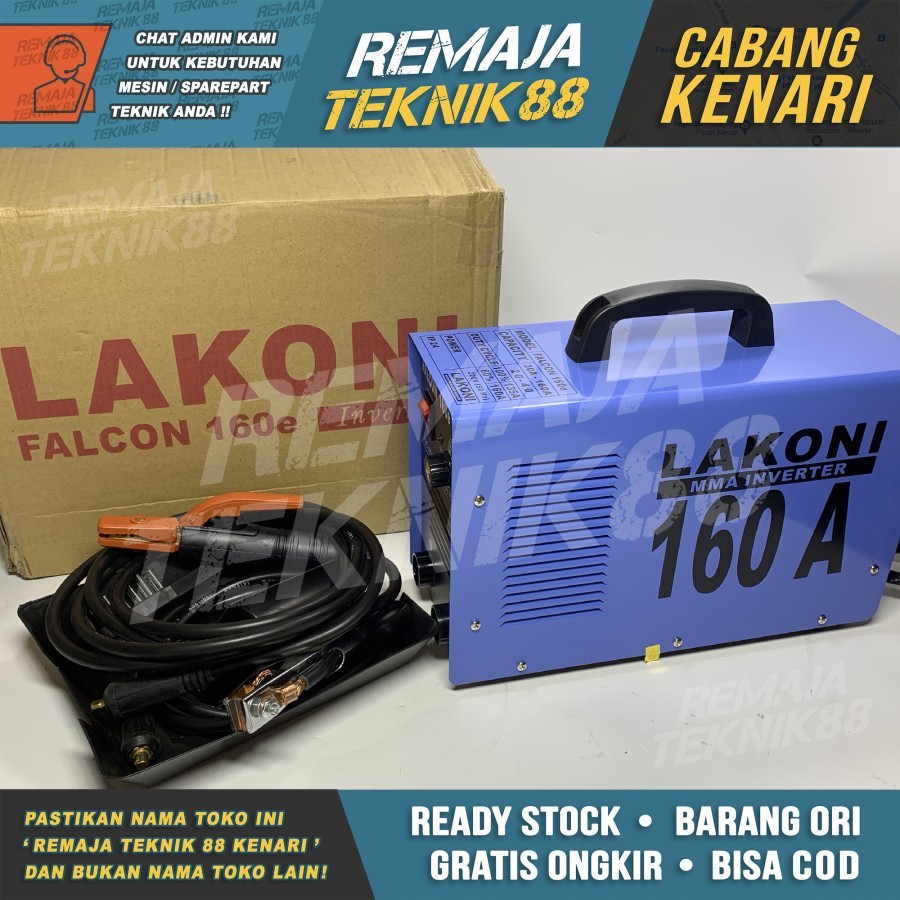 Jual MESIN LAS TRAFO LAKONI FALCON 160E INVERTER WELDER MMA & TIG ...