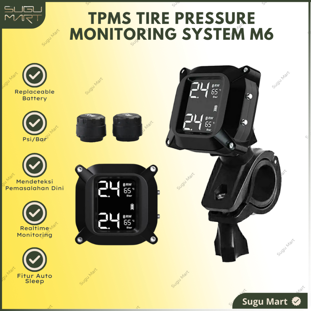 Jual Tpms M6 MOTORCYCLE Tire Pressure | Pressure Monitoring Motorcycle ...