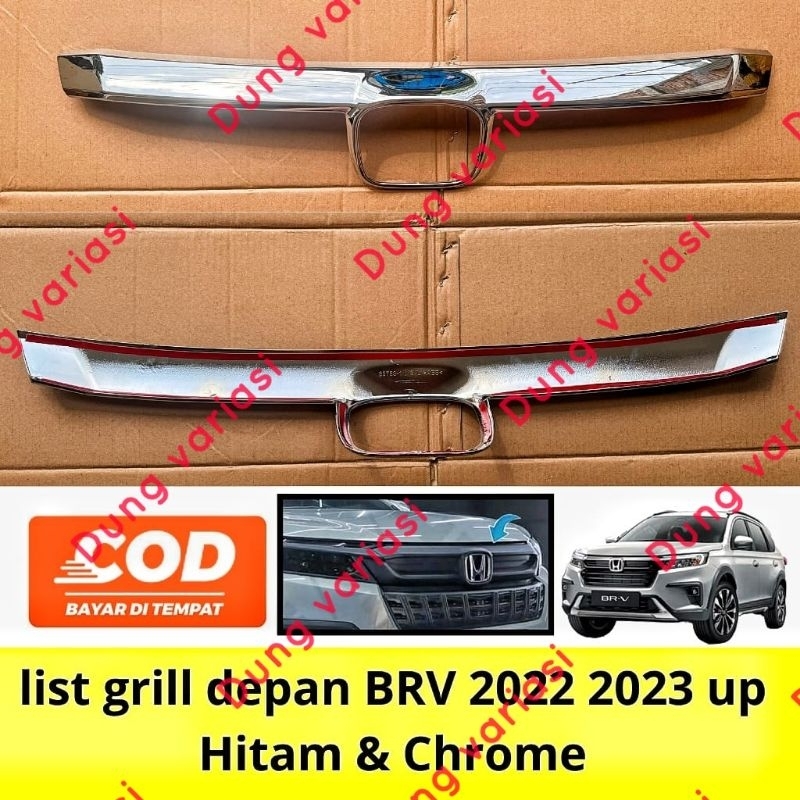 Jual list grill depan mobil brv hitam chrome 2022,2023,2024 | Shopee ...