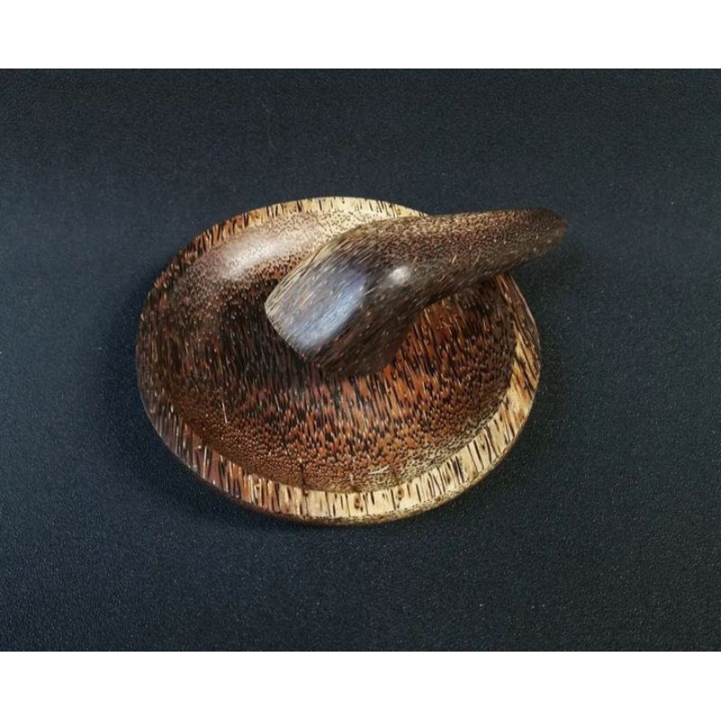 Jual COBEK KAYU AREN/Ulekan cabe/COBEK AREN/ cobek satu set dengan ...