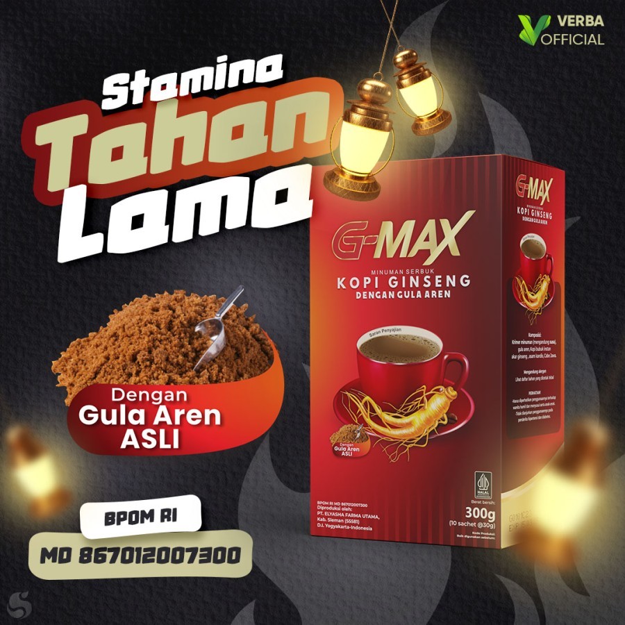 Jual Kopi Pria Kuat Tahan Lama 100% Original Gmax Kopi Gingseng Penambah Stamina Seksual Laki ...