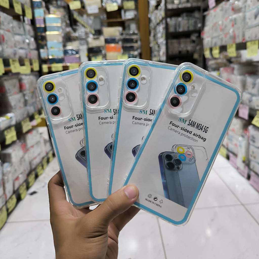 Jual [ SAMSUNG M34 ] SOFT CASE CLEAR FOUR-SIDED AIRBAG CAMERA ...