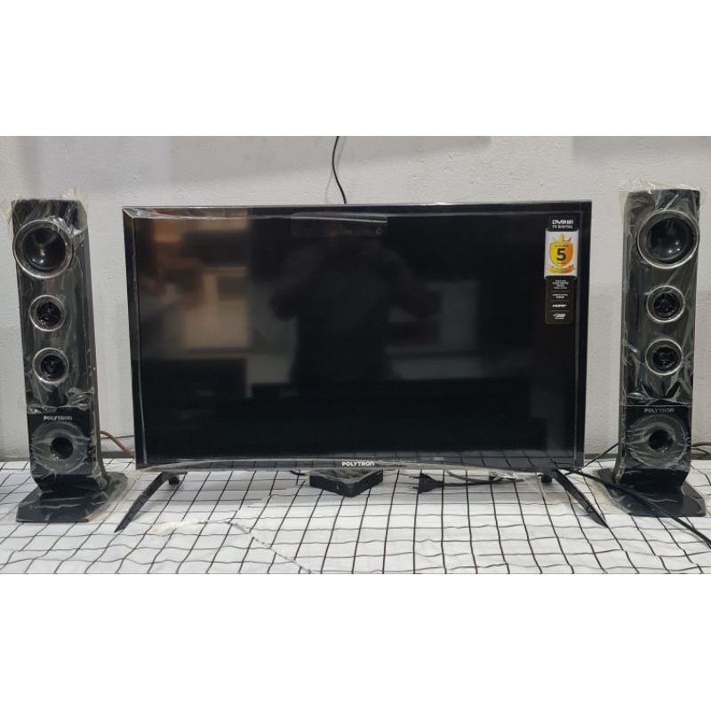 Jual POLYTRON DOUBLE SPEAKER 32 INCH , SERIES TERBARU DIGITAL TV , UNIT ...