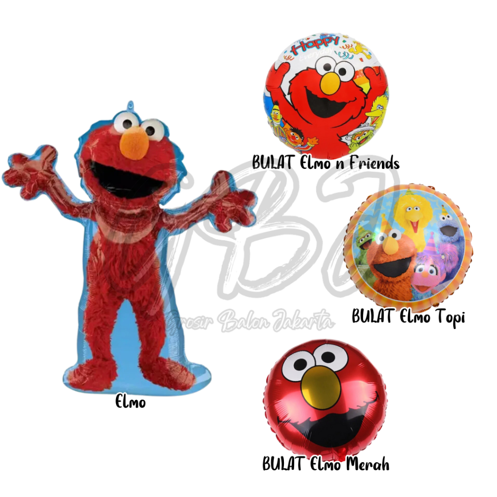 Jual Balon Foil JUMBO Sesame Street / BULAT Elmo and Friends Birthday ...