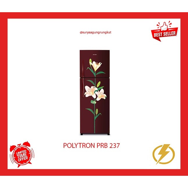 Jual KULKAS POLYTRON 2 PINTU 220 LITER 140 WATT - PRB 237 | Shopee ...