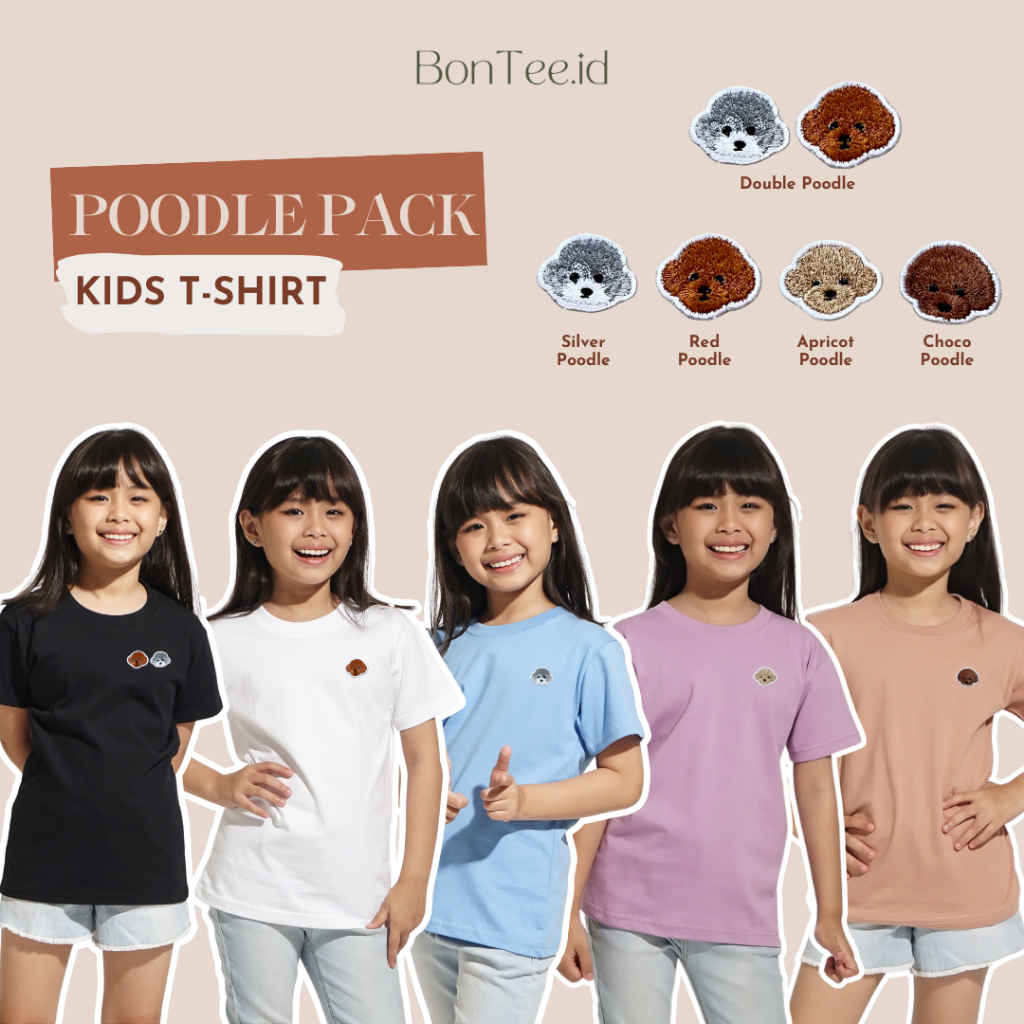 Jual KIDS - POODLE PACK EDITION - Baju Kaos Anak Kecil Atasan Bordir ...