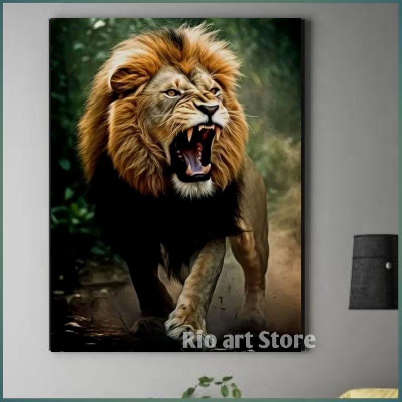 Jual Hiasan dinding poster singa untuk walldekor atau dekorasi dinding ...