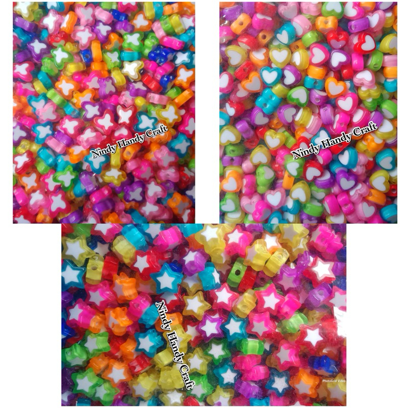 Jual Grosir Manik Isi Per Pon - Manik Kaca - Manik Bintang - Manik Love ...