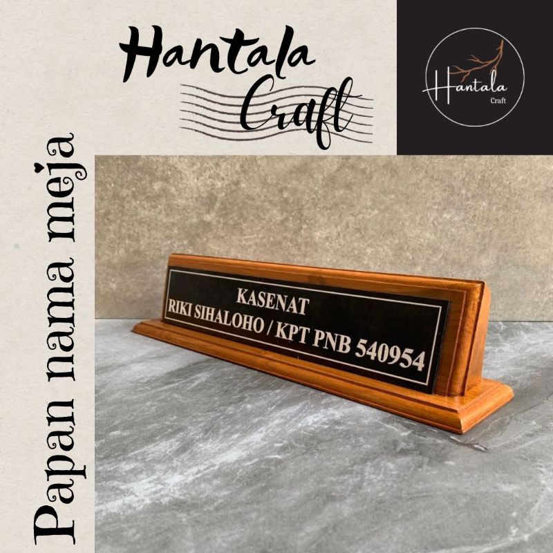 Jual papan nama | name plate | akrilik hitam | kayu jati | Shopee Indonesia