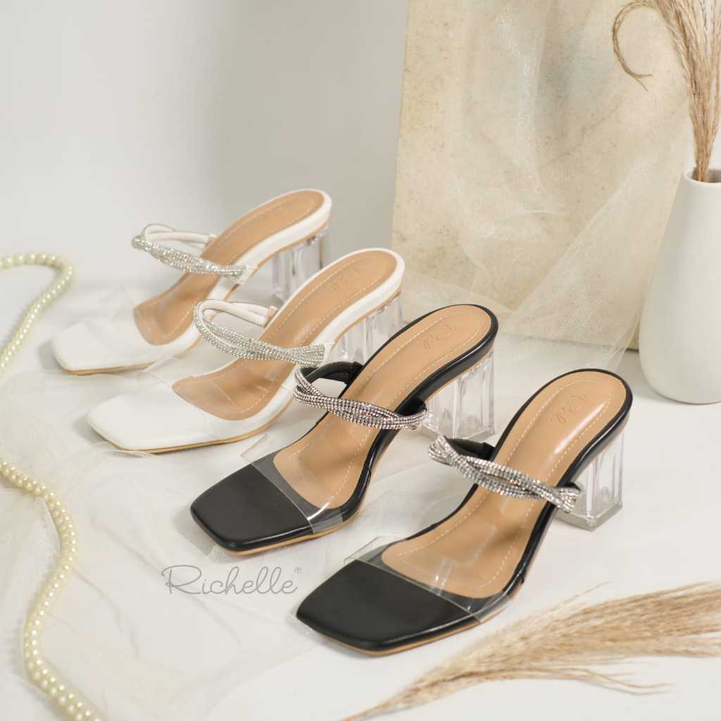 Jual Richelle RIMBIE Sendal Heels Kaca Wanita 7cm | Shopee Indonesia