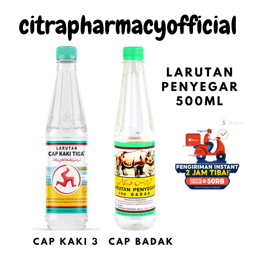 Jual Larutan Penyegar 𝐁𝐨𝐭𝐨𝐥 𝟓𝟎𝟎𝐌𝐋 Cap Badak dan Kaki 3 - Meredakan Panas Dalam | Shopee Indonesia