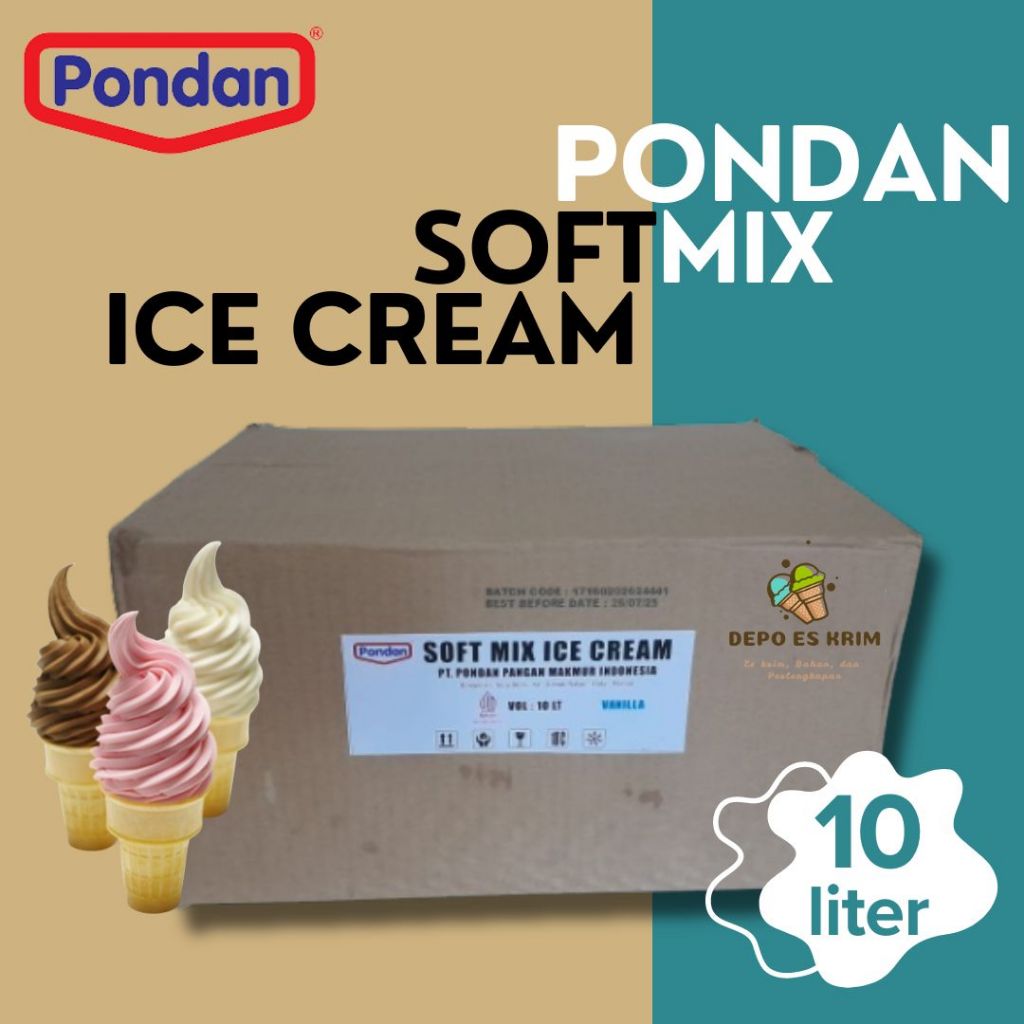 Jual SOFTMIX ICE CREAM PONDAN 10 LITER READY STOCK LANGSUNG KIRIM ...