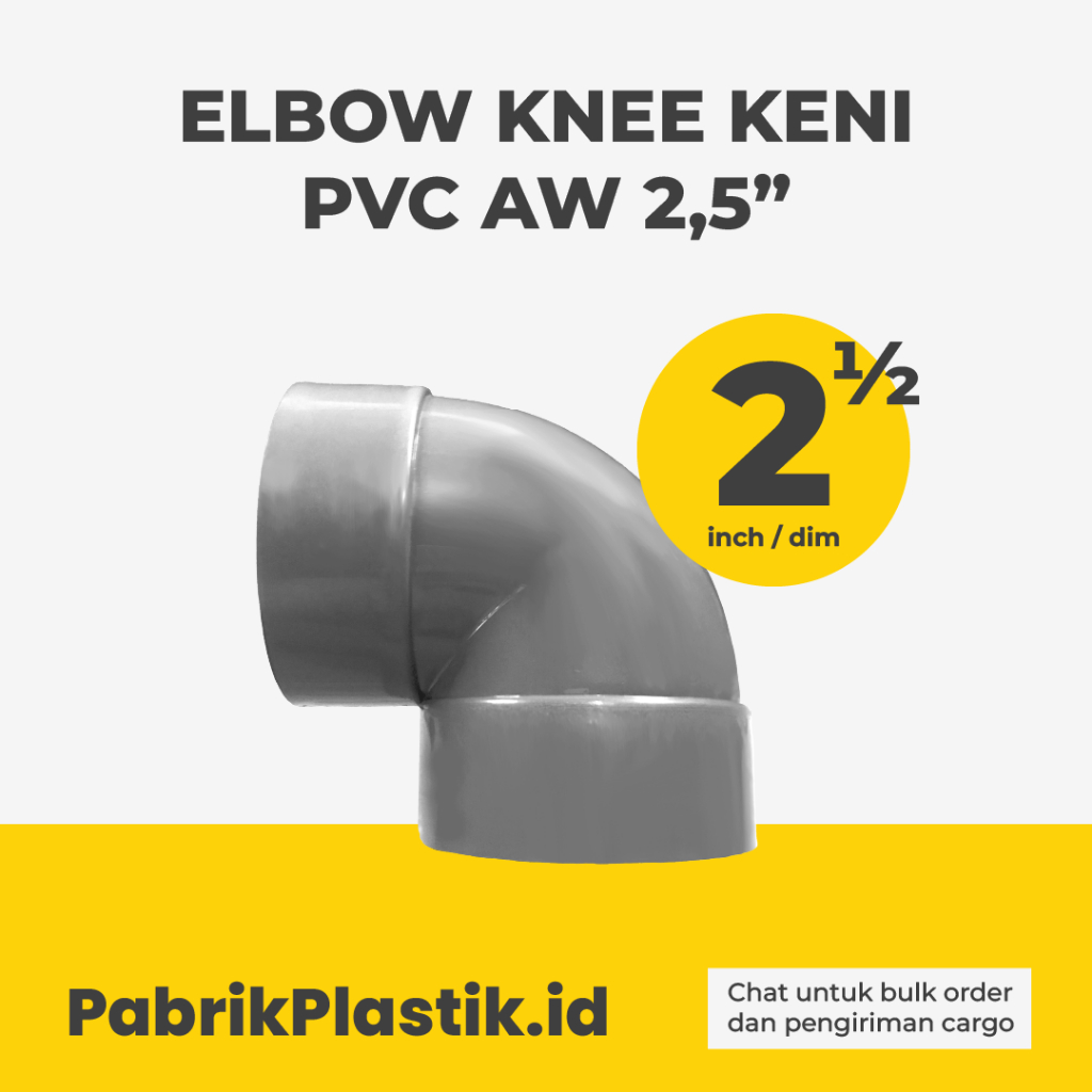 Jual Elbow Knee Keni L 2,5 inci / 2,5 dim PVC AW (1pc) | Shopee Indonesia
