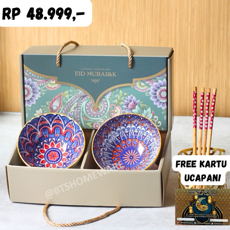 Jual Hampers Lebaran 2024 / Mangkok Set Premium Peralatan Makan Keramik ...