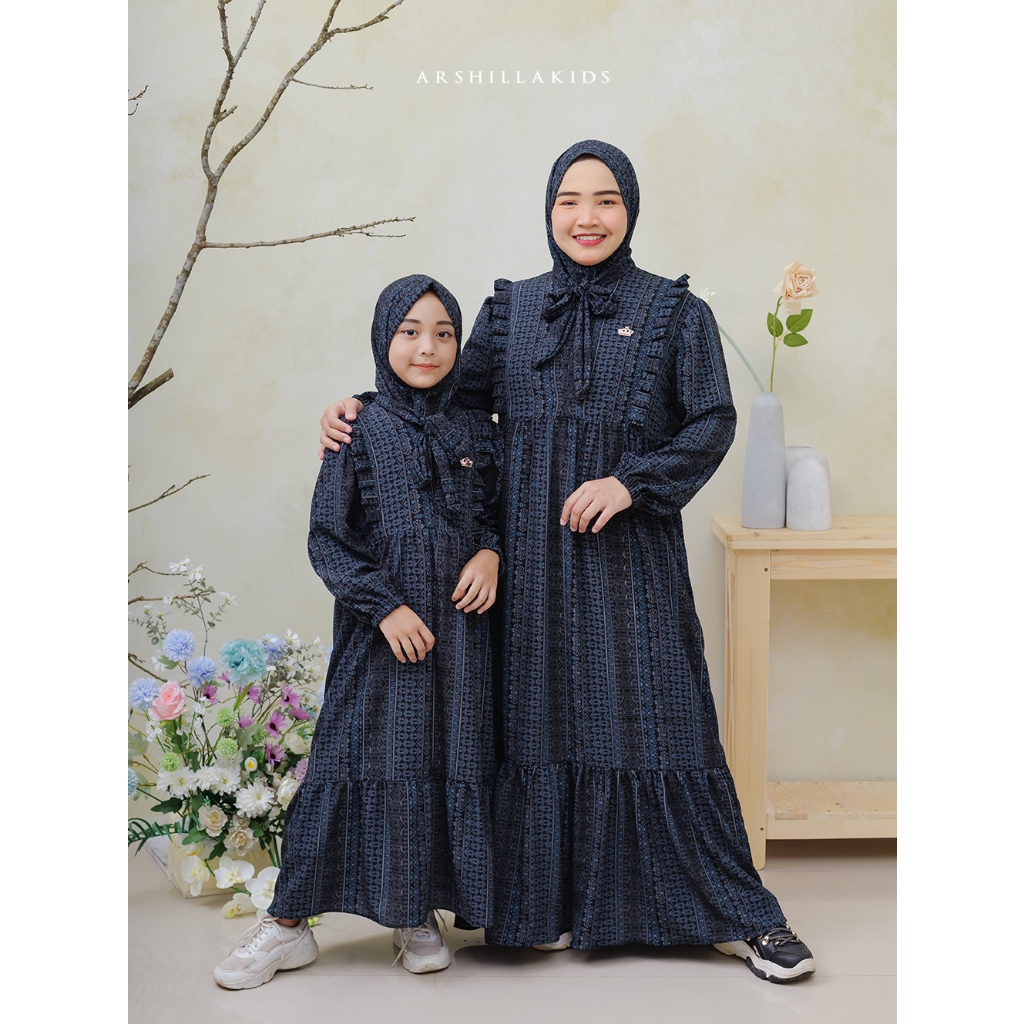 Jual GAMIS COUPLE ANAK & IBU NADHIN RAYA SERIES 1-15 TAHUN (SET JILBAB ...