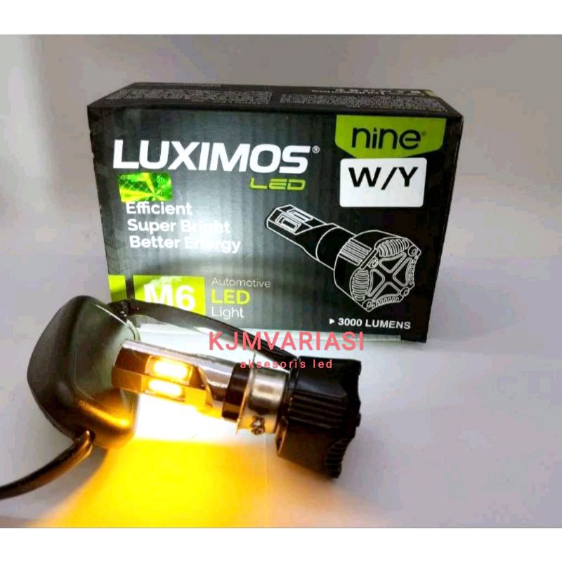 Jual LAMPU LED UTAMA MOTOR M6 H4 H6 H7 6SISI 2WARNA 36WAT AC DC LUXIMOS NINE | Shopee Indonesia