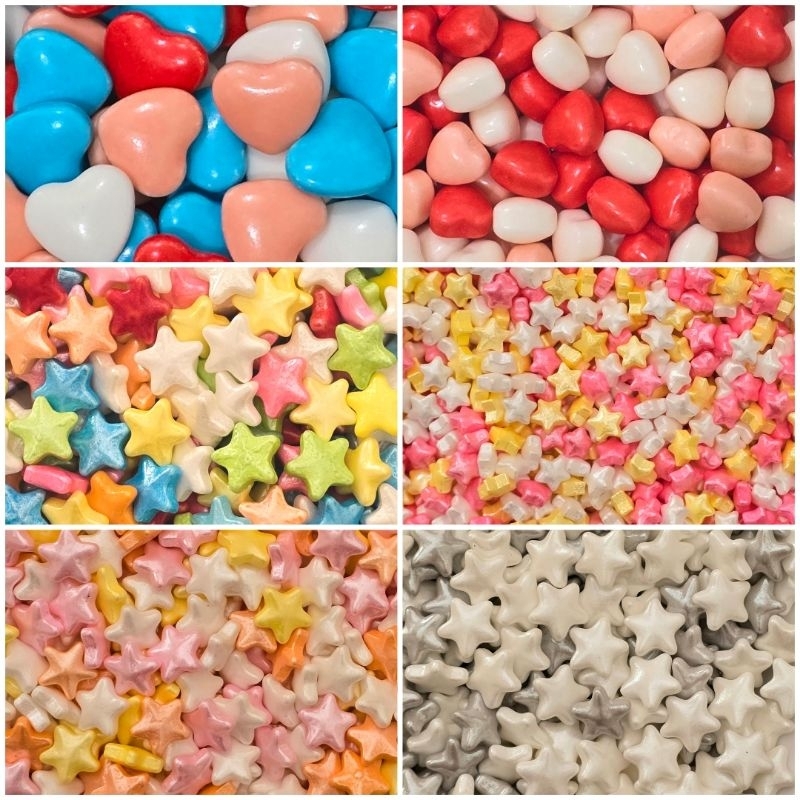 Jual Star & Heart / Love Sprinkle 50gr 100gr Cake Decoration Hiasan Kue ...