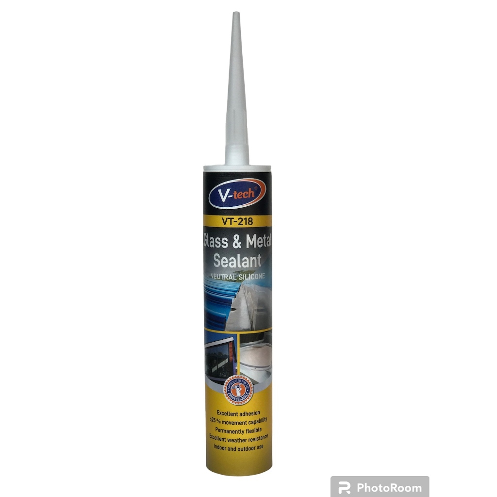 Jual Lem Silen Kaca dan Logam VT-218 - V-Tech Silicone Sealant Netral ...
