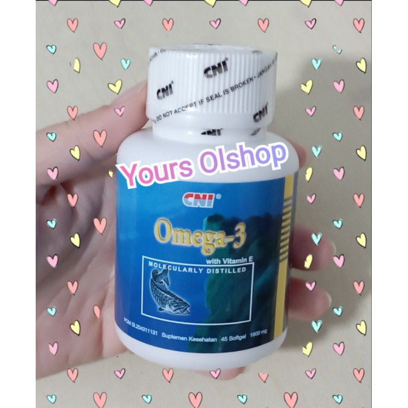 Jual CNI Omega 3 with Vitamin E kemasan botol isi 45 softgels | Shopee ...