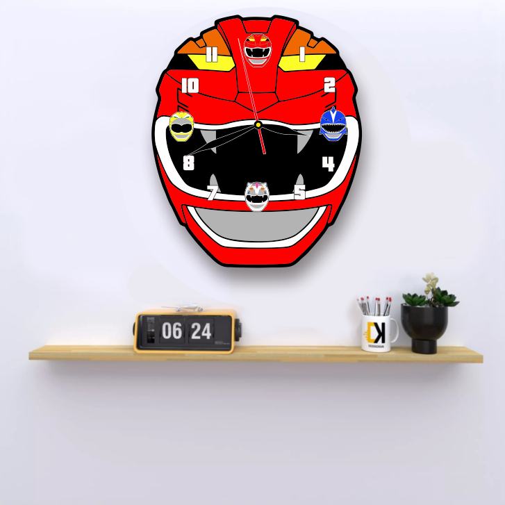 Jual TRIANGLE Jam Dinding Power Ranger MORPHIN ZEO FORCE Jam Kayu ...