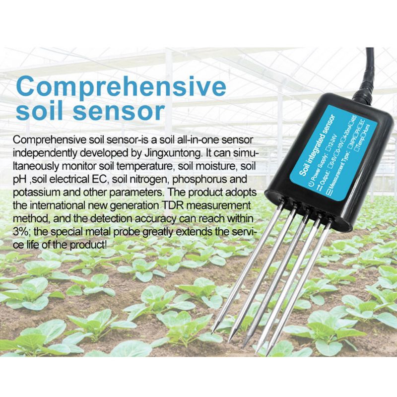 Jual RS485 Soil NPK PH EC Temp humidity Sensor tester 7 in 1 soil ...