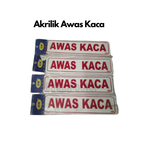 Jual Terbaik LABEL ACRYLIC KECIL TULISAN AWAS KACA | Shopee Indonesia