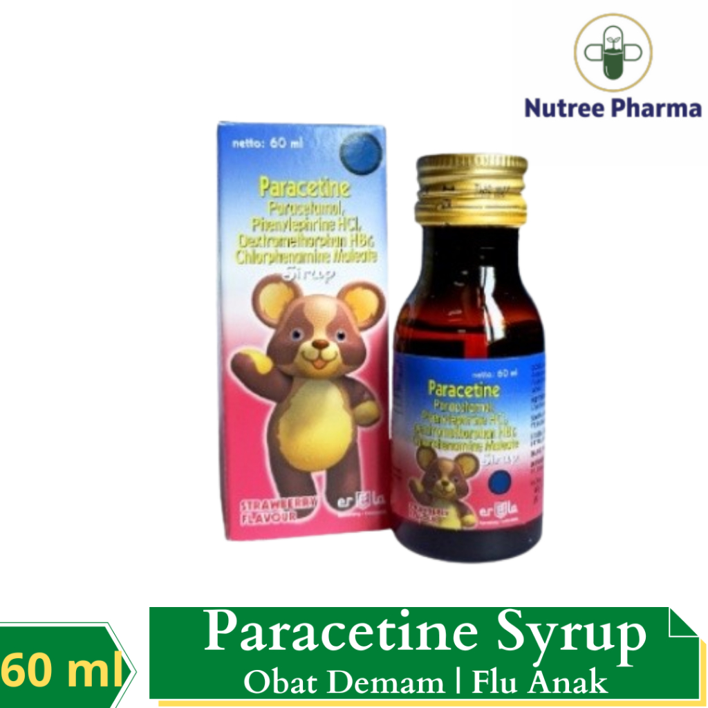 Jual ⚡MURAH & DIJAMIN ORI⚡ PARACETINE SYRUP 60 ML | Obat Penurun Demam ...