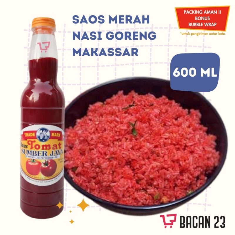 Jual Saos Nasi Goreng Merah Merk Saos Tomat Sumber Jaya (600ml ...