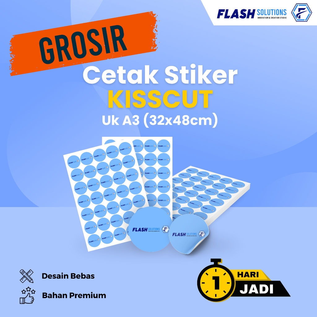 Jual GROSIR Cetak Custom Sticker Label + Cutting Kiscut | Shopee Indonesia